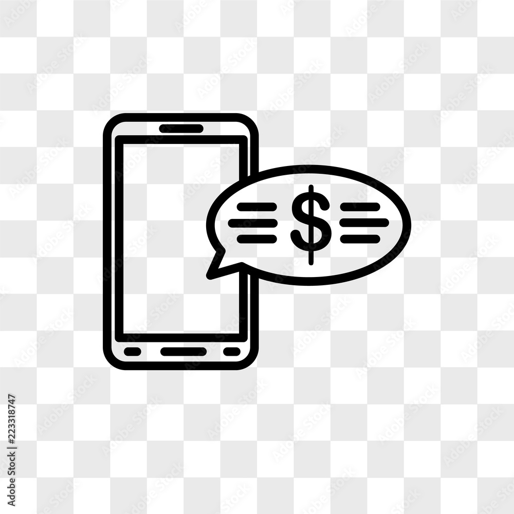 Online banking vector icon isolated on transparent background, Online ...