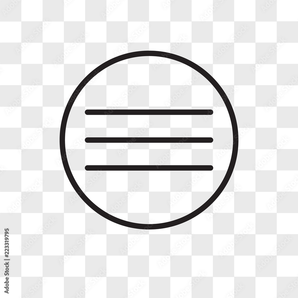 Menu vector icon isolated on transparent background, Menu logo design ...