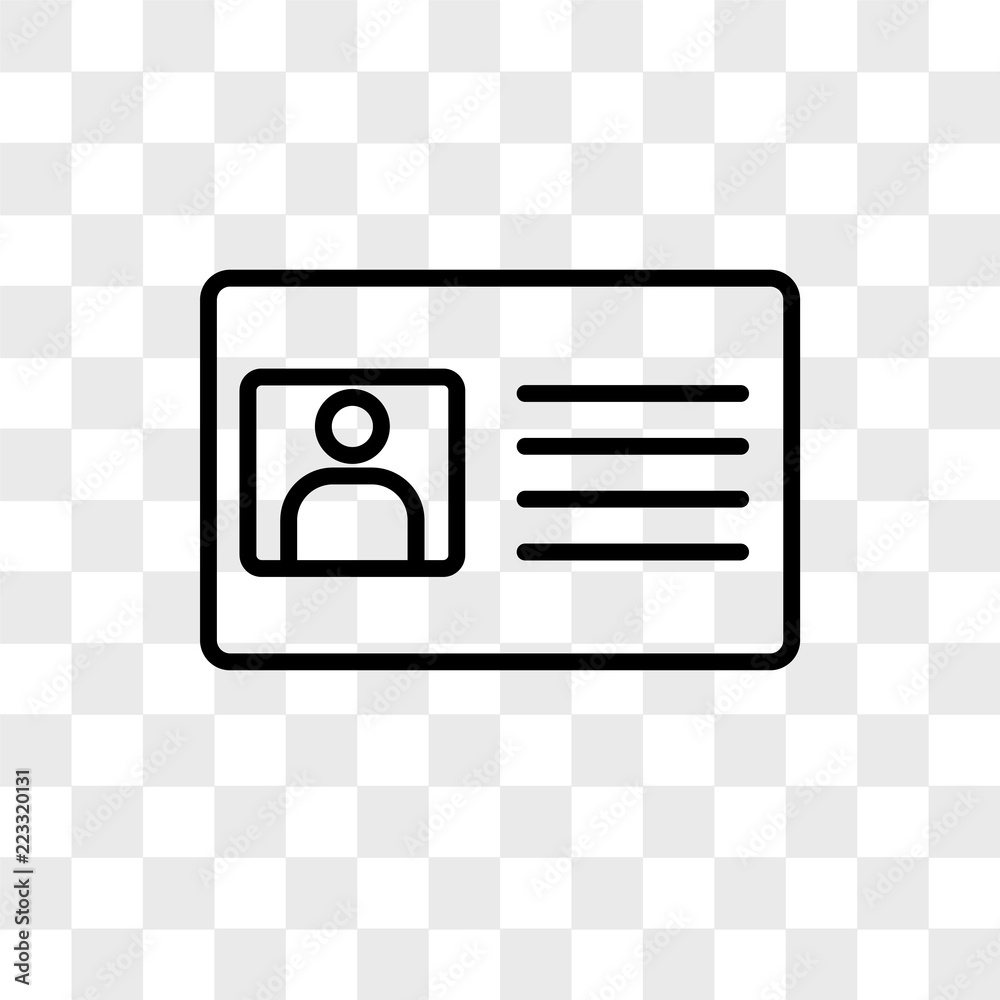 Business Card vector icon isolated on transparent background, Business ...