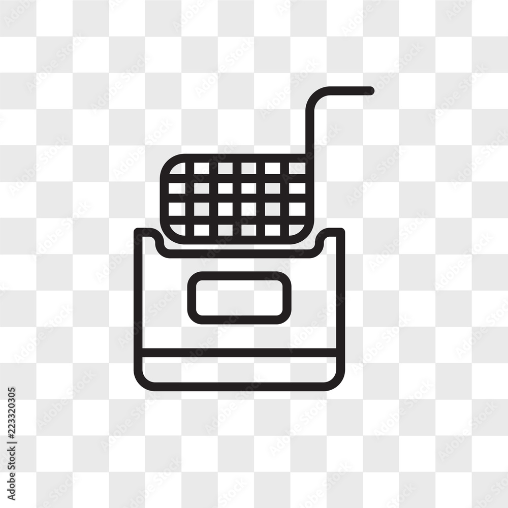Fryer vector icon isolated on transparent background, Fryer logo design ...
