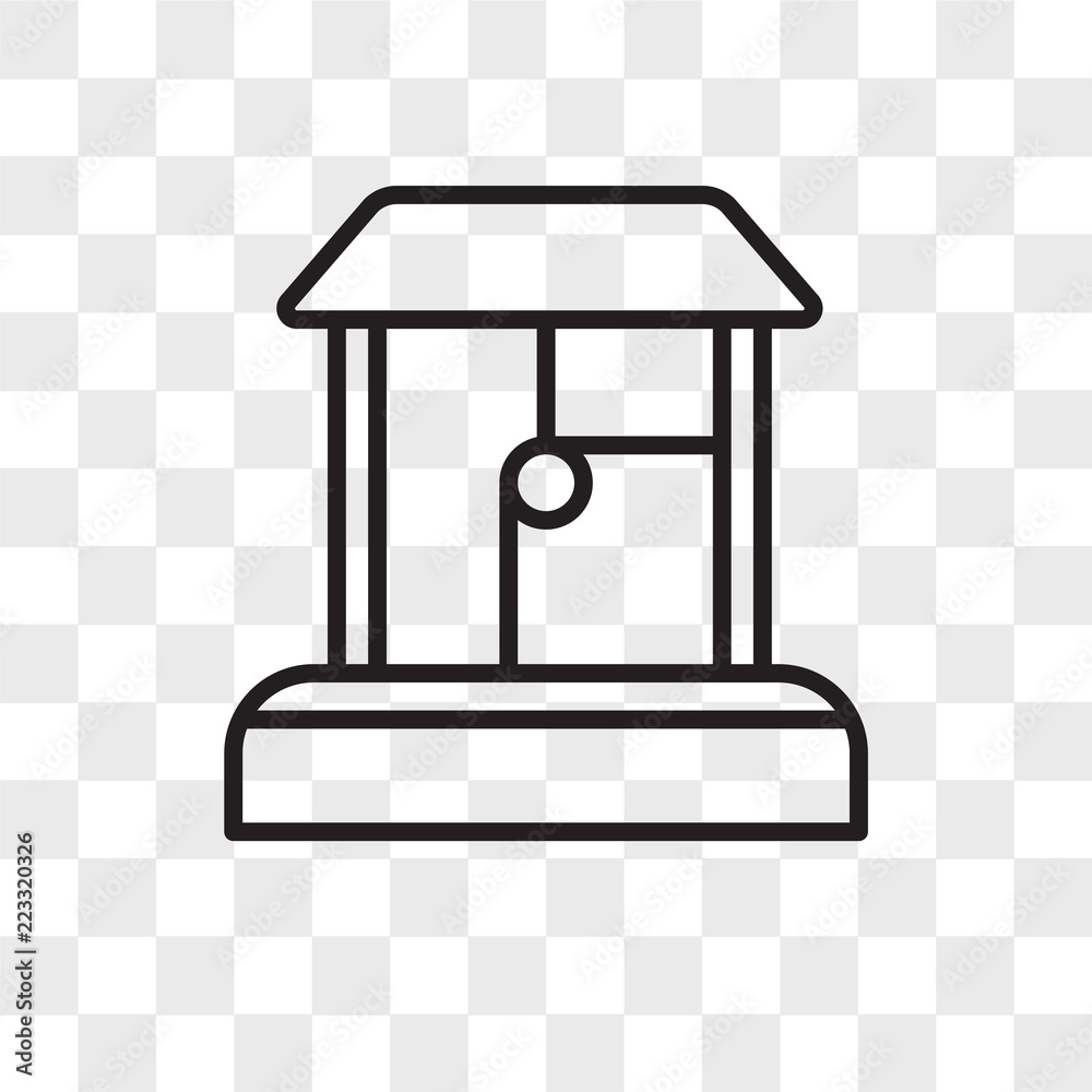 Water well vector icon isolated on transparent background, Water well ...