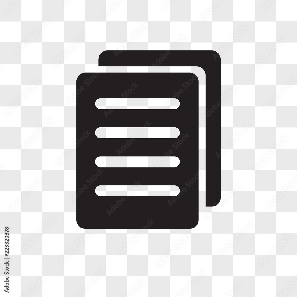 File vector icon isolated on transparent background, File logo design Stock Vector | Adobe Stock