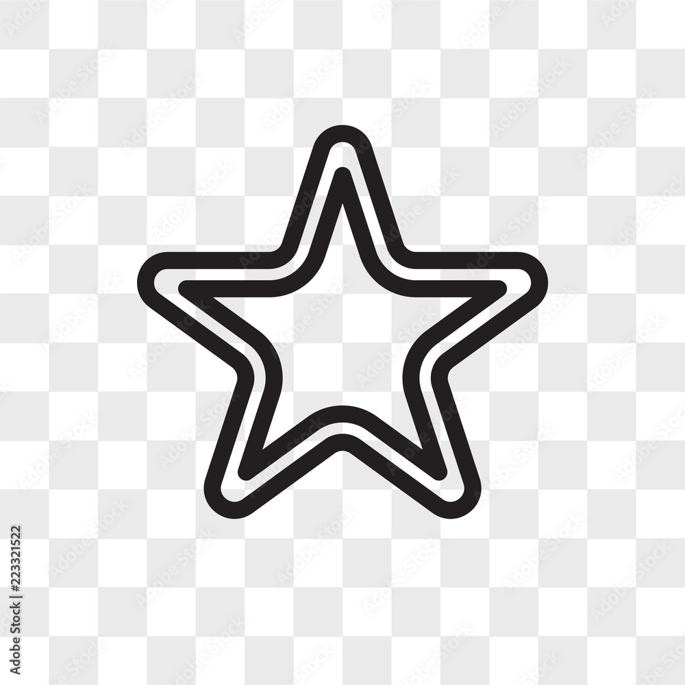 Star vector icon isolated on transparent background, Star logo design ...