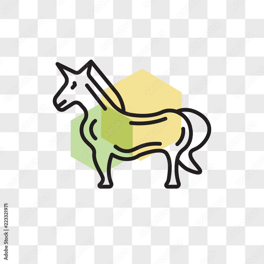 Unicorn vector icon isolated on transparent background, Unicorn logo ...