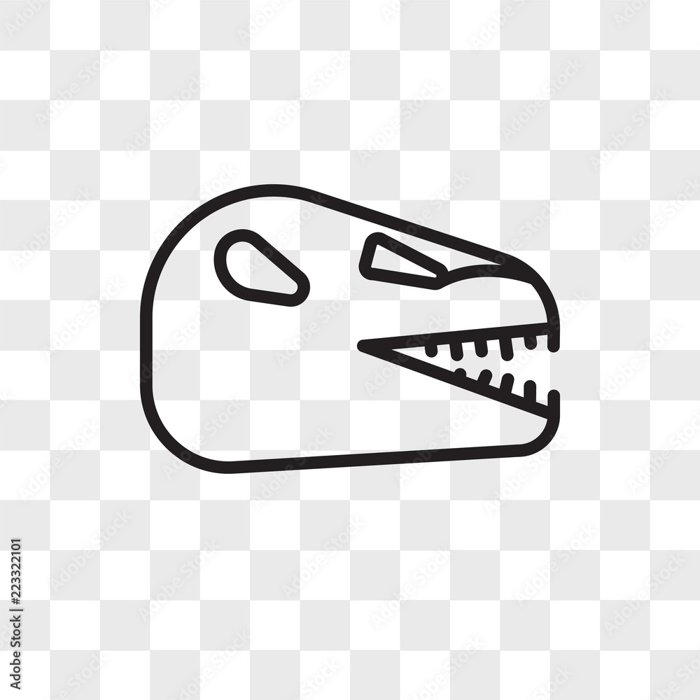 Dinosaur vector icon isolated on transparent background, Dinosaur logo ...