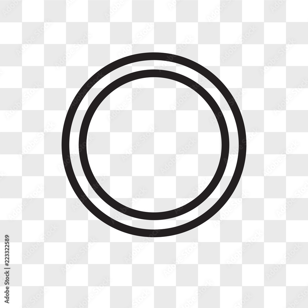 Circle vector icon isolated on transparent background, Circle logo ...