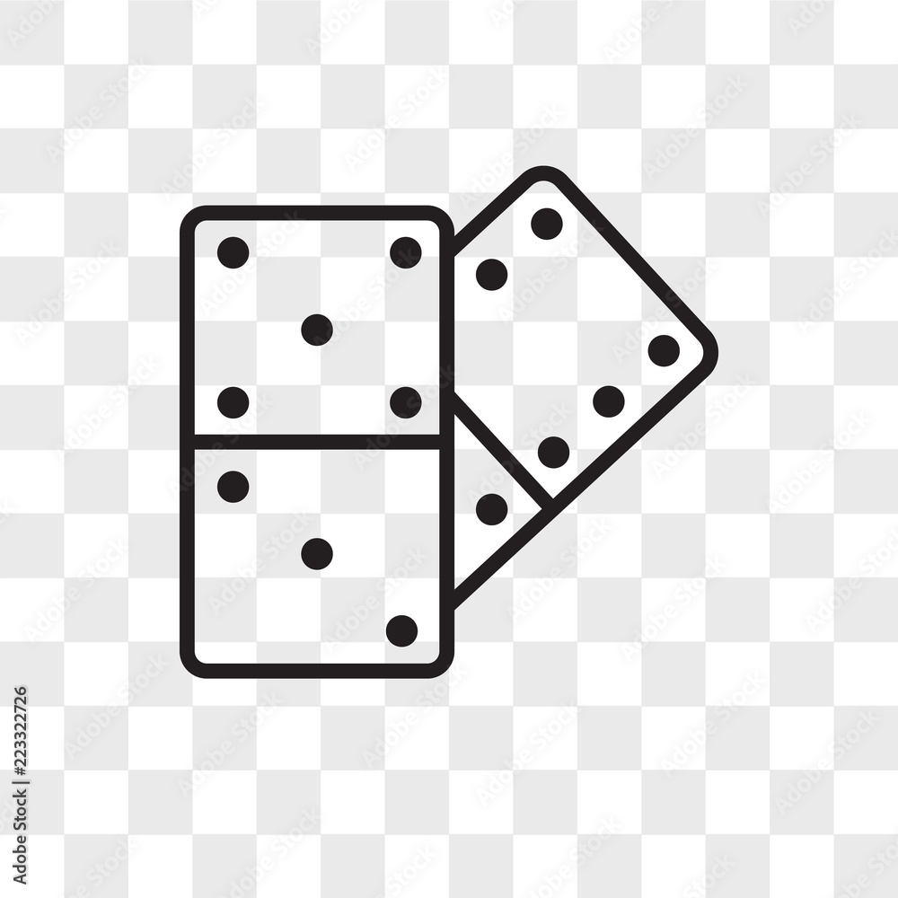 Domino vector icon isolated on transparent background, Domino logo ...