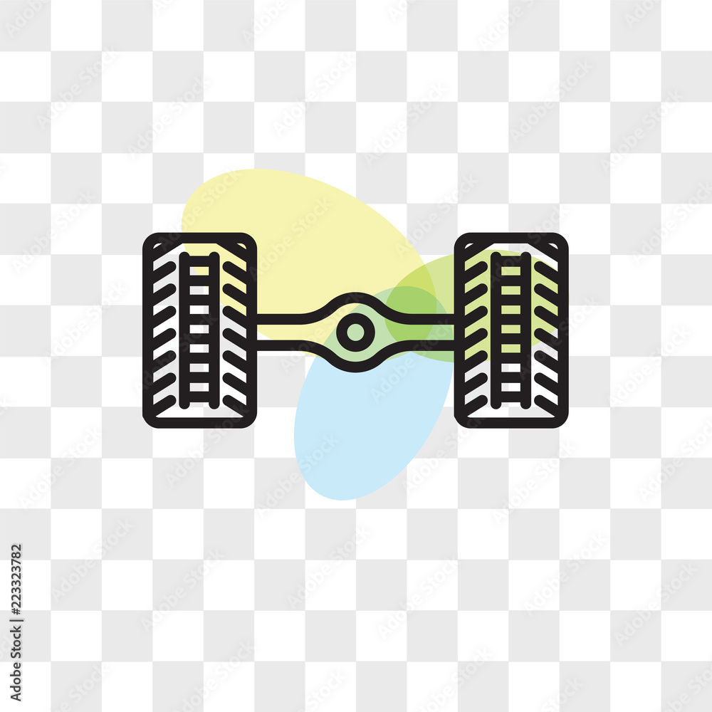 Wheel alignment vector icon isolated on transparent background, Wheel ...