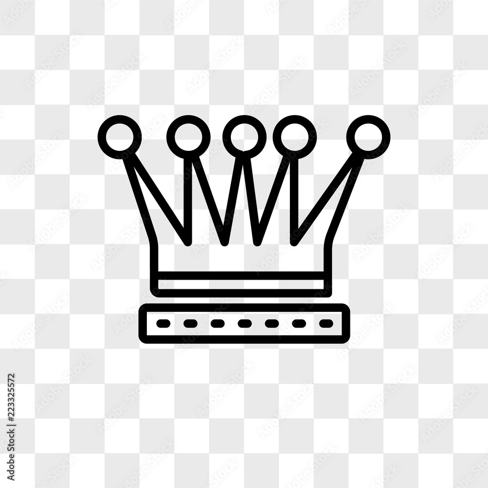 Crown vector icon isolated on transparent background, Crown logo design ...