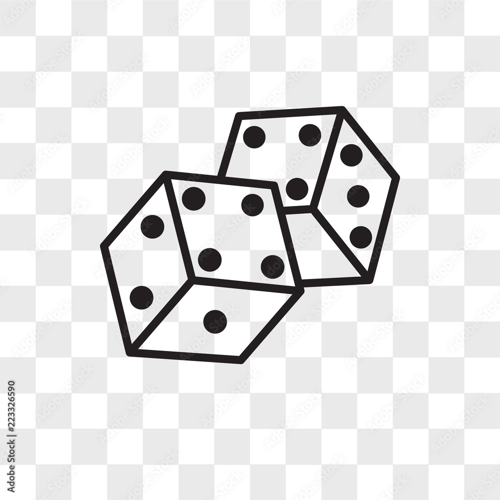 Dice vector icon isolated on transparent background, Dice logo design ... Dice vector icon isolated on transparent background, Dice logo design ...