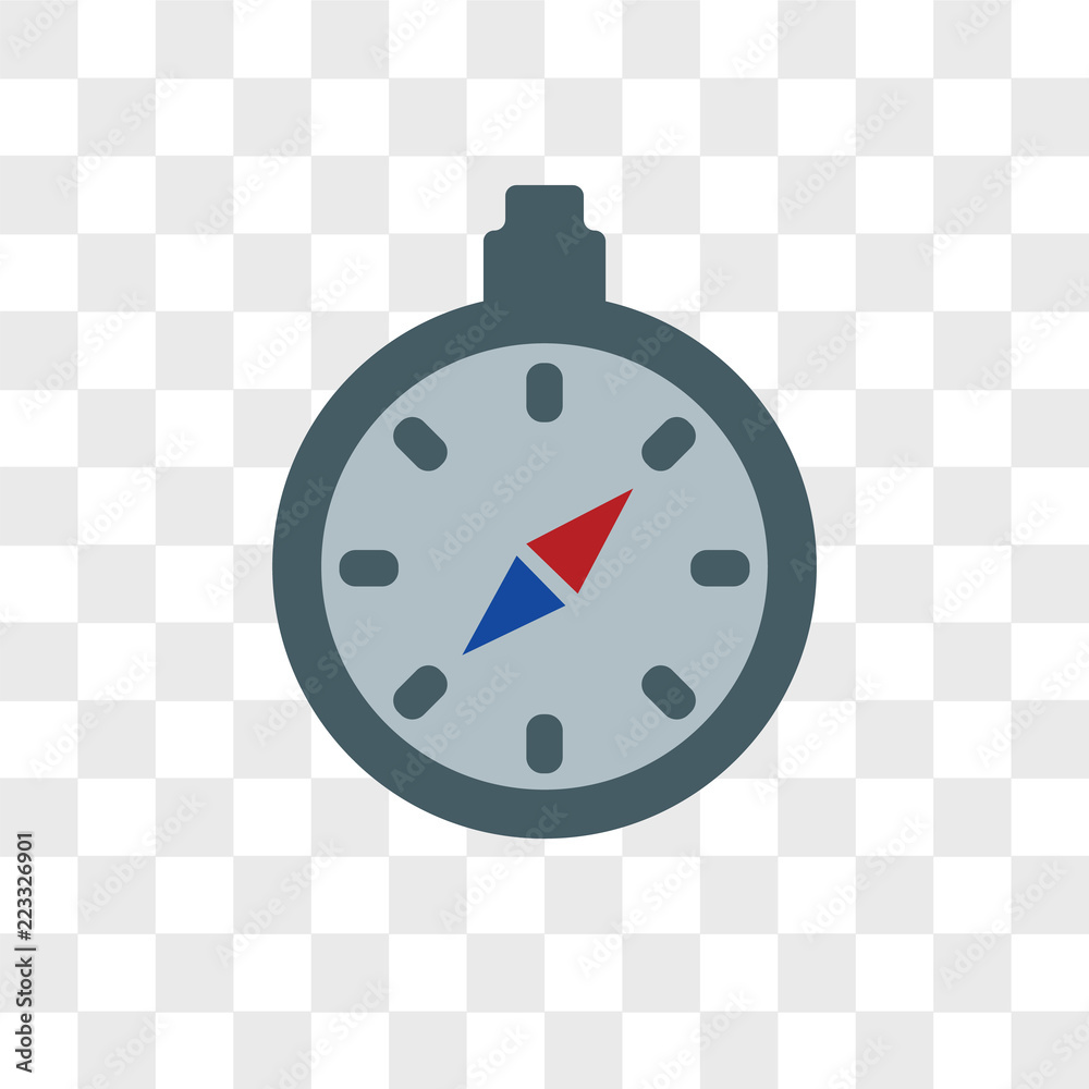 Stopclock vector icon isolated on transparent background, Stopclock ...