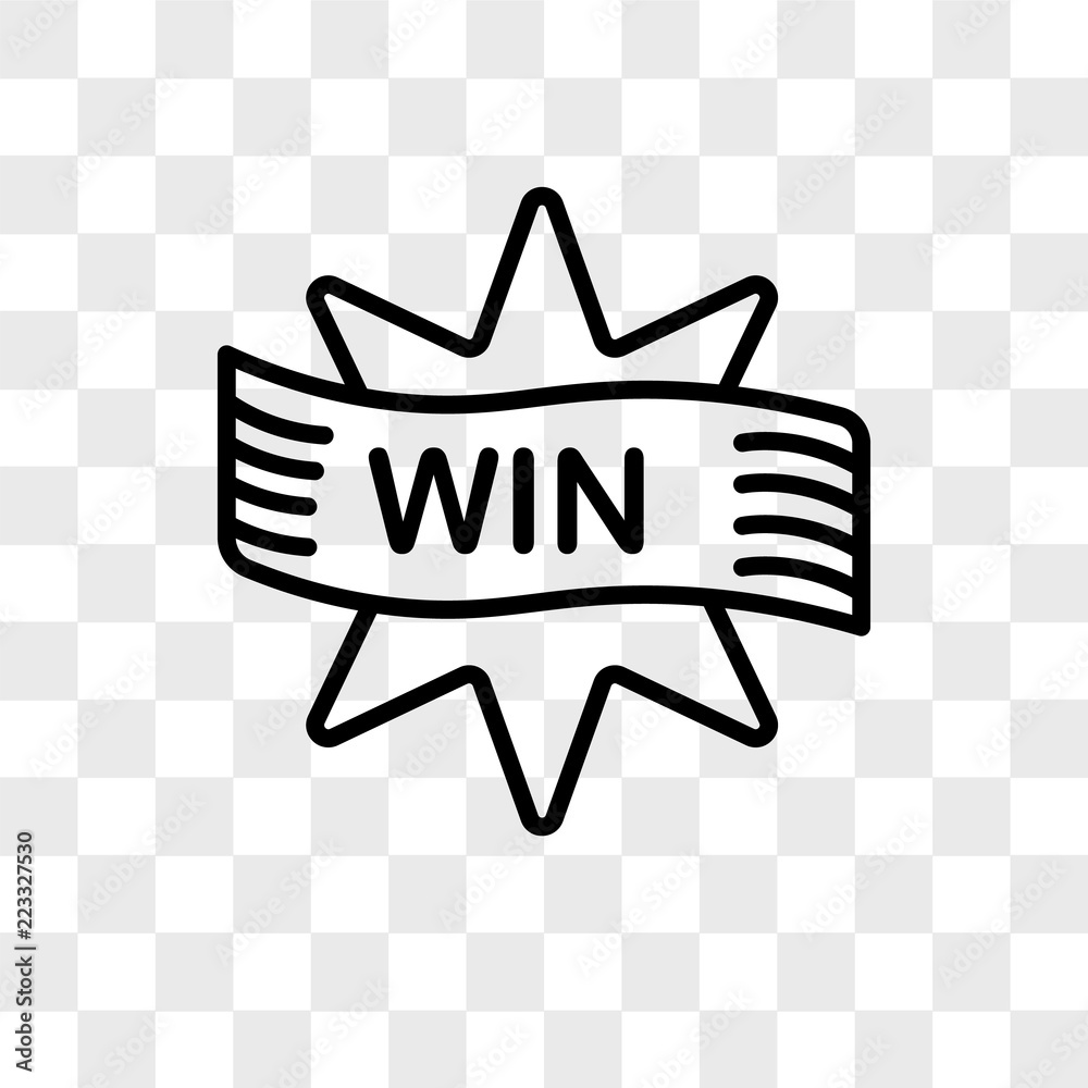 Win vector icon isolated on transparent background, Win logo design ...
