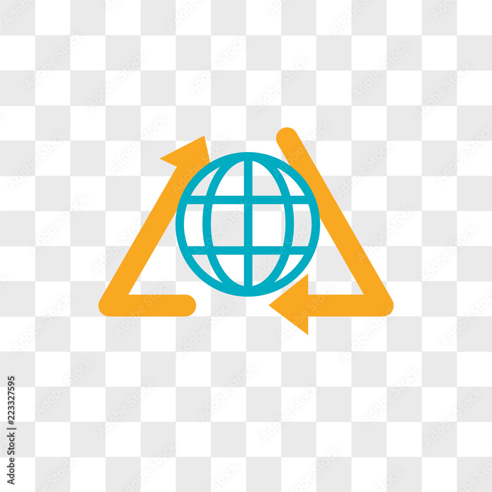 Planet earth vector icon isolated on transparent background, Planet ...