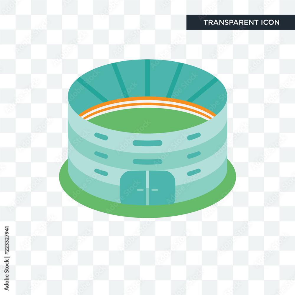 Stadium vector icon isolated on transparent background, Stadium logo ...