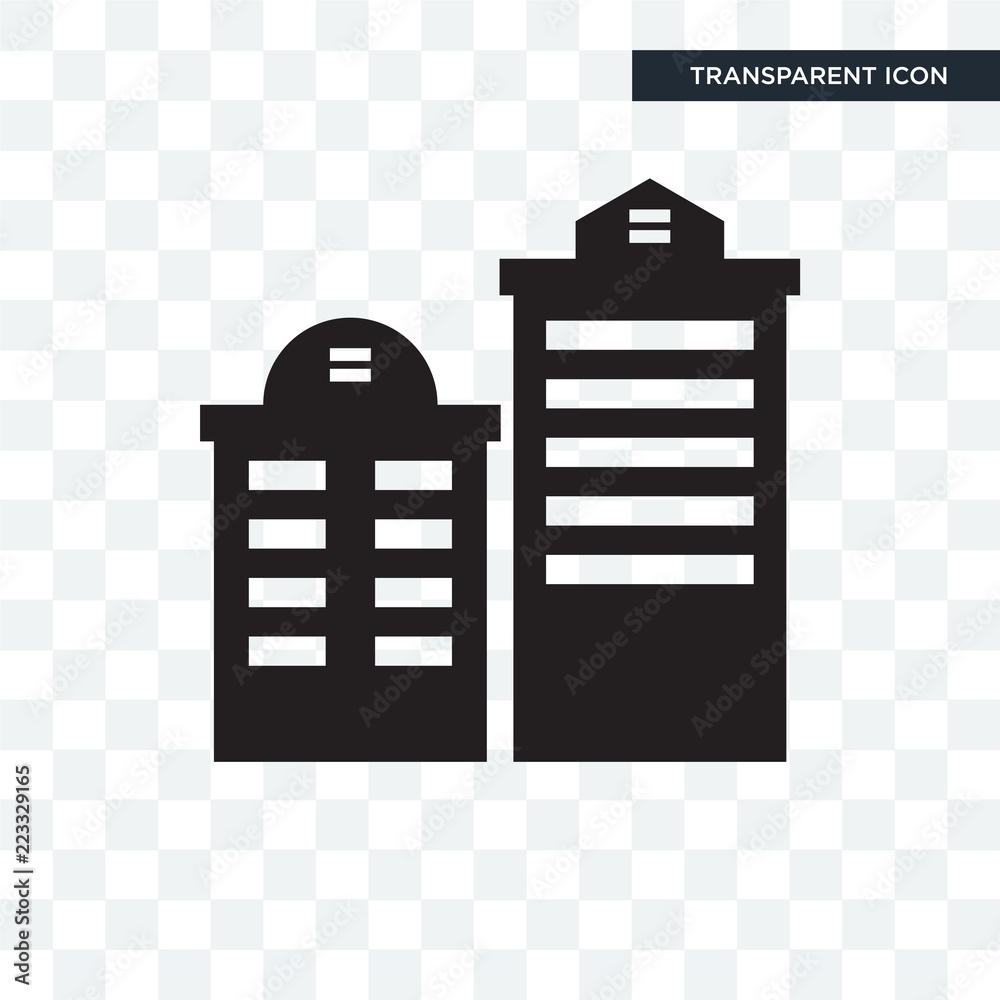 Building vector icon isolated on transparent background, Building logo ...