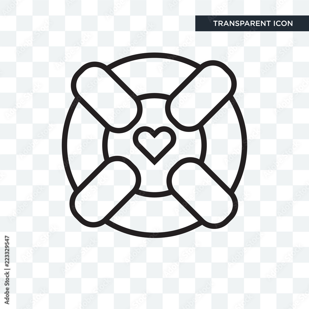 Lifebuoy vector icon isolated on transparent background, Lifebuoy logo ...