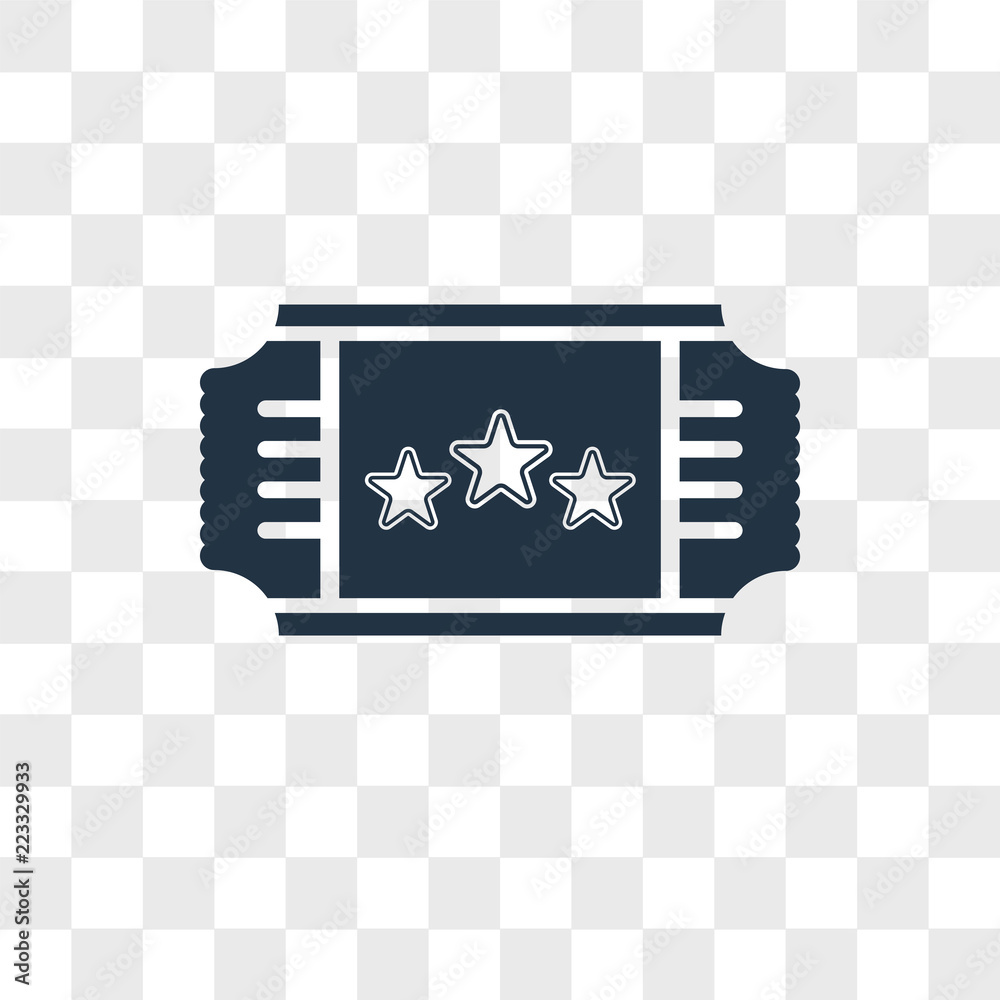 Gold ticket vector icon isolated on transparent background, Gold ticket ...