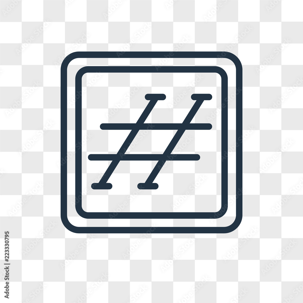 Hash vector icon isolated on transparent background, Hash logo design ...