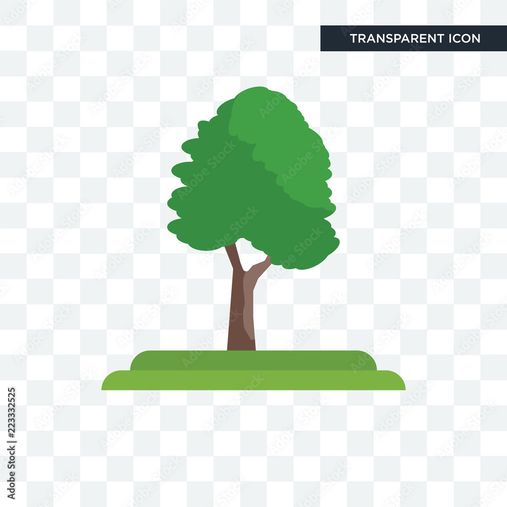 Pin Cherry tree vector icon isolated on transparent background, Pin ...