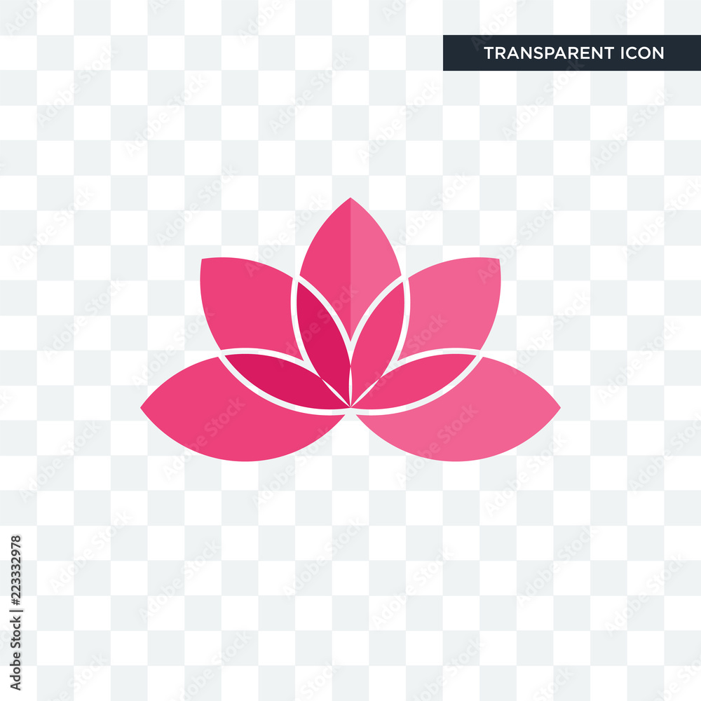 lotos vector icon isolated on transparent background, lotos logo design ...