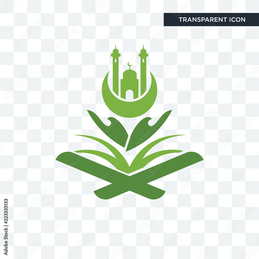 quran vector icon isolated on transparent background, quran logo design ...