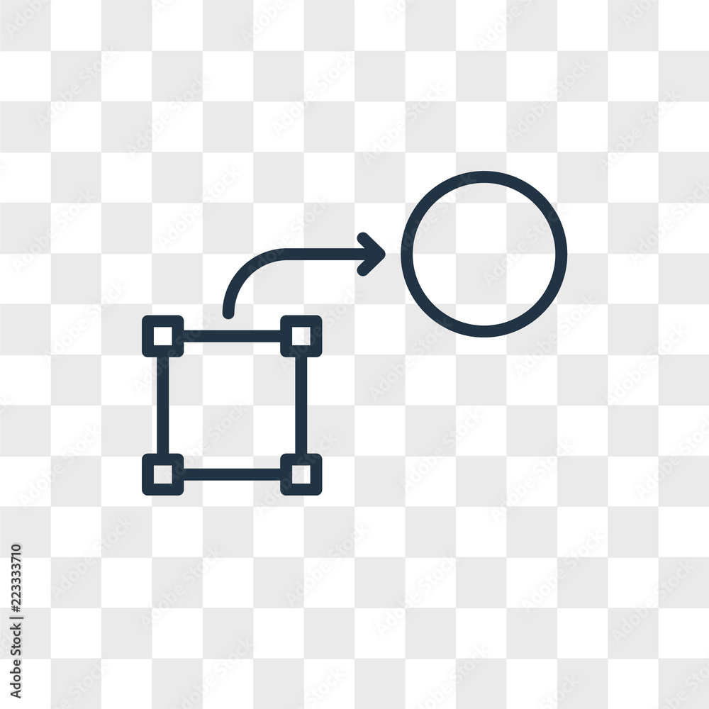 Transform vector icon isolated on transparent background, Transform ...