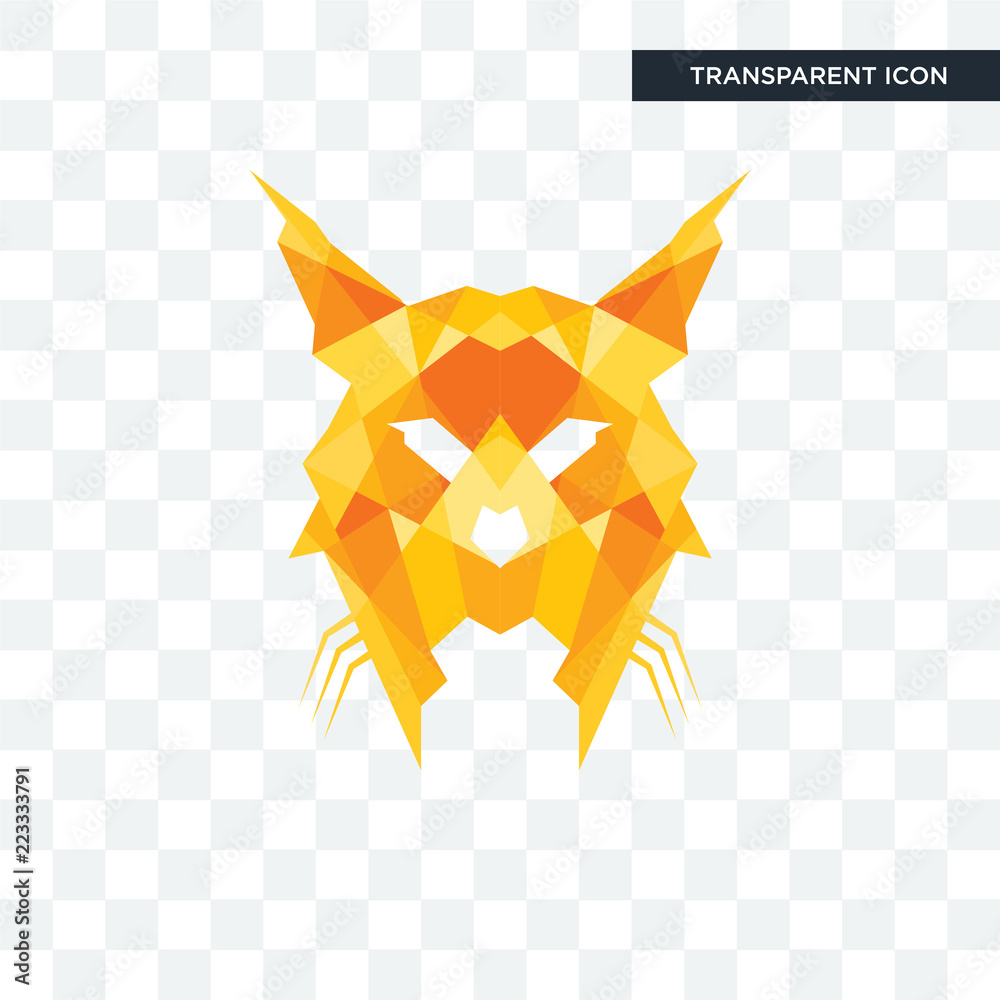 lynx vector icon isolated on transparent background, lynx logo design ...