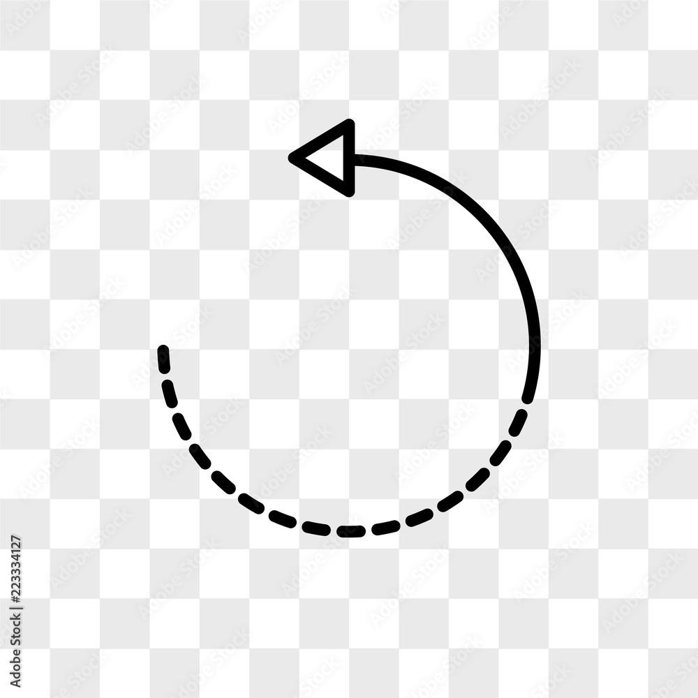 Rotate vector icon isolated on transparent background, Rotate logo ...