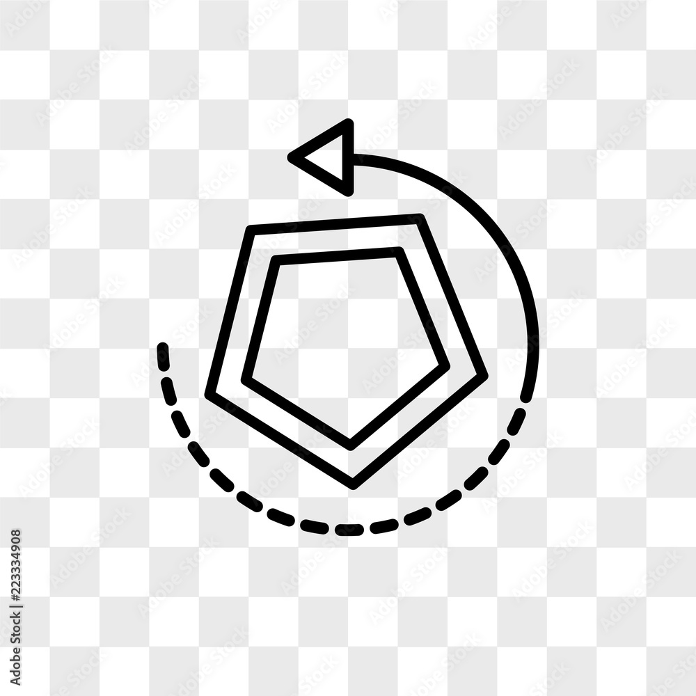Rotate vector icon isolated on transparent background, Rotate logo ...