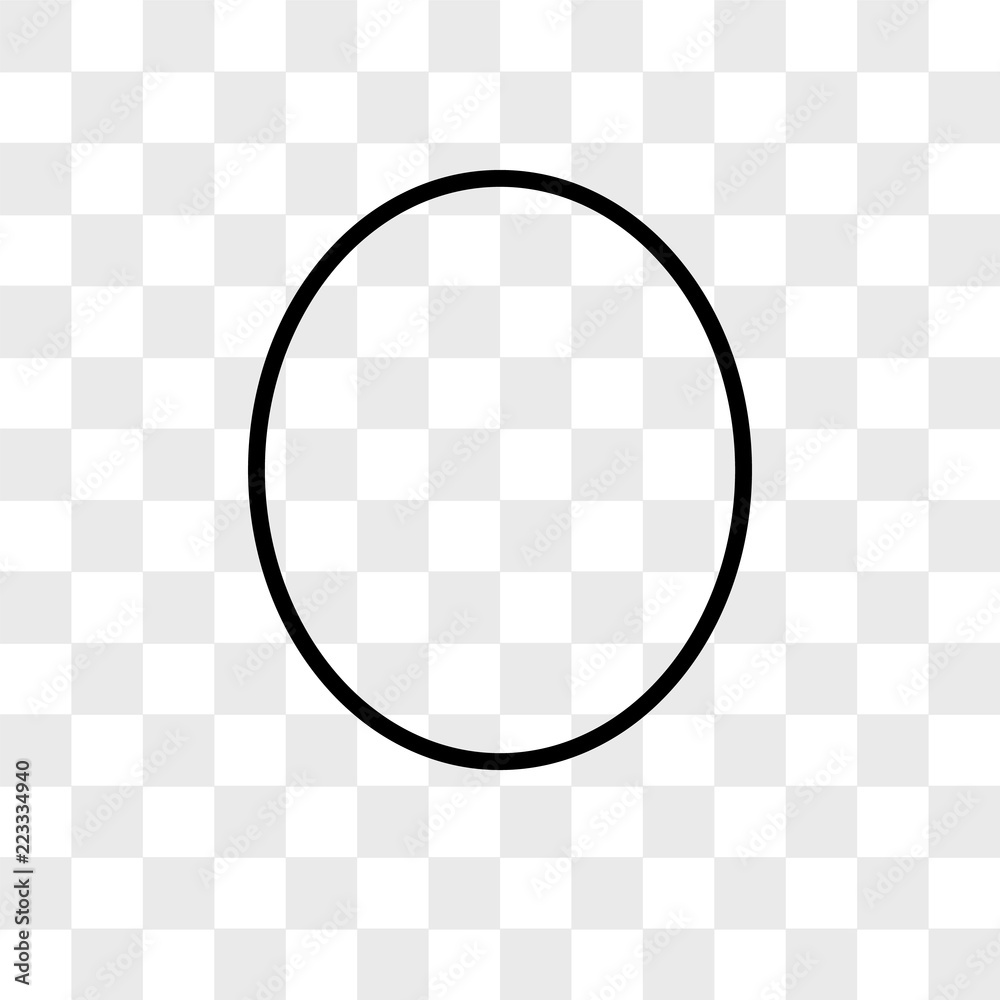 Ellipse vector icon isolated on transparent background, Ellipse logo ...