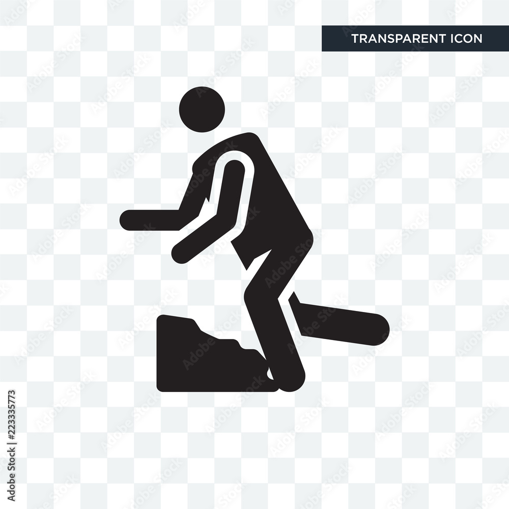 Falling vector icon isolated on transparent background, Falling logo ...