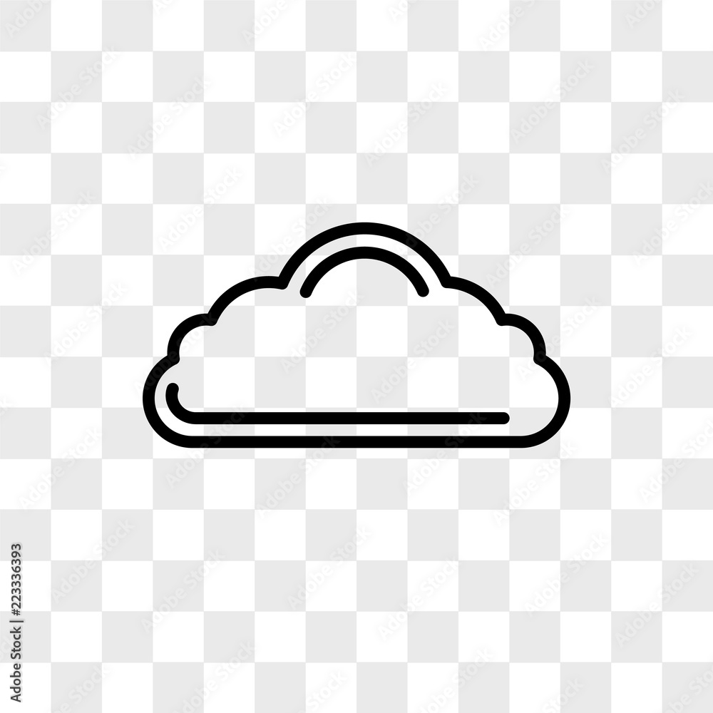 Cloud vector icon isolated on transparent background, Cloud logo design ...