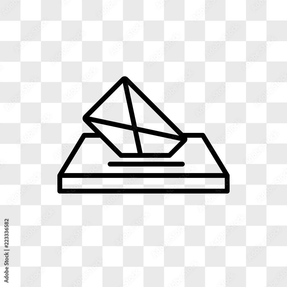 Envelope vector icon isolated on transparent background, Envelope logo ...