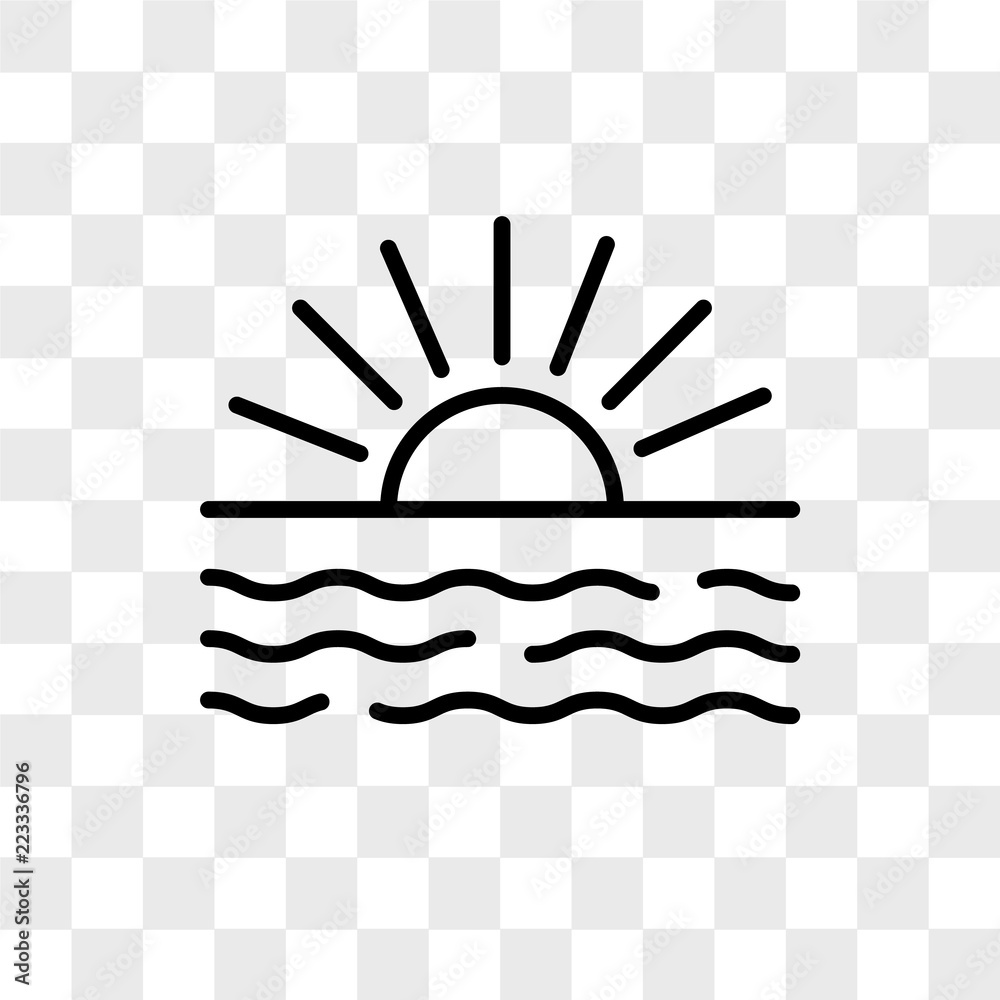 Ocean vector icon isolated on transparent background, Ocean logo design ...