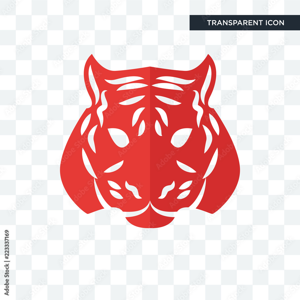 tiger vector icon isolated on transparent background, tiger logo design ...
