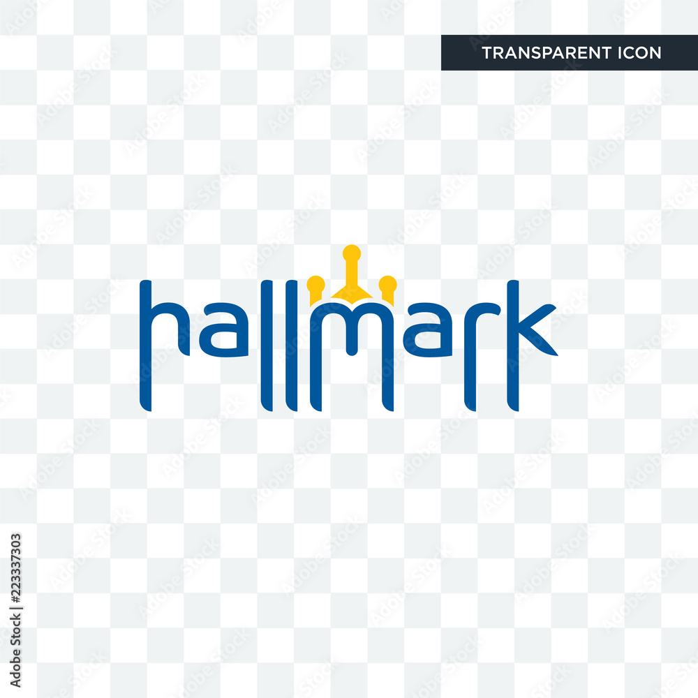 hallmark vector icon isolated on transparent background, hallmark logo ...