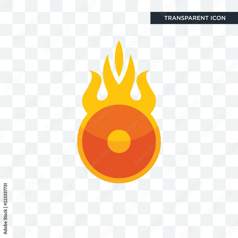 o fire vector icon isolated on transparent background, o fire logo ...