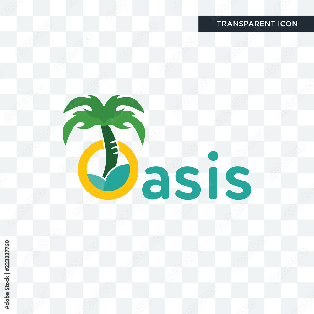 oasis vector icon isolated on transparent background, oasis logo design ...