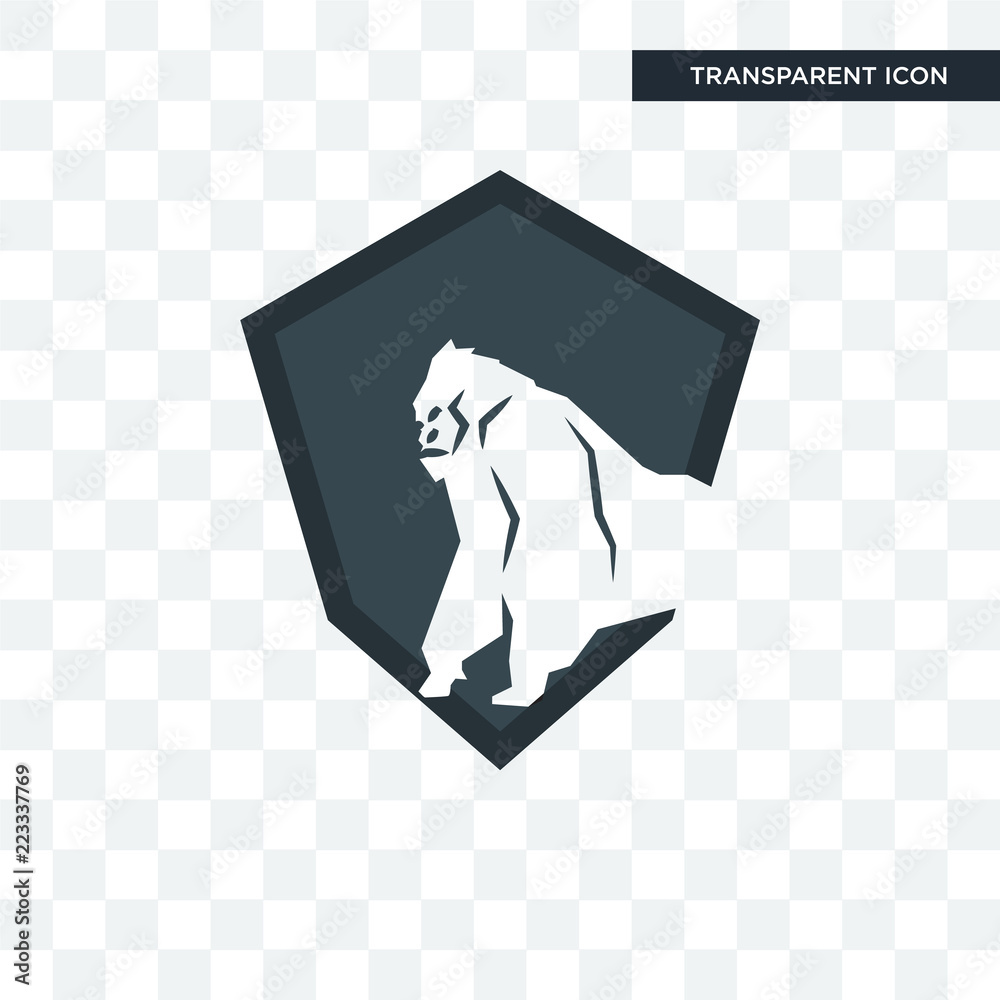 king kong vector icon isolated on transparent background, king kong ...