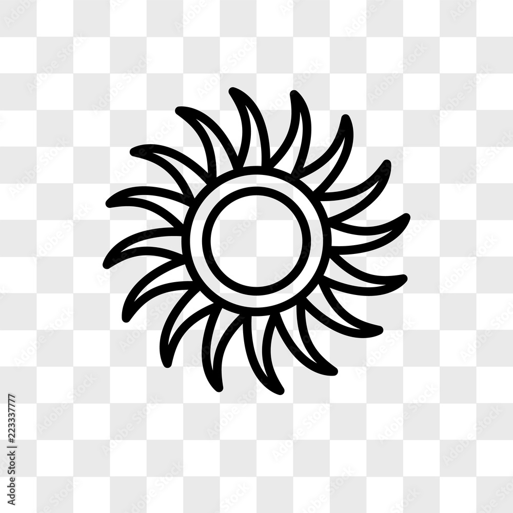 Sun vector icon isolated on transparent background, Sun logo design ...