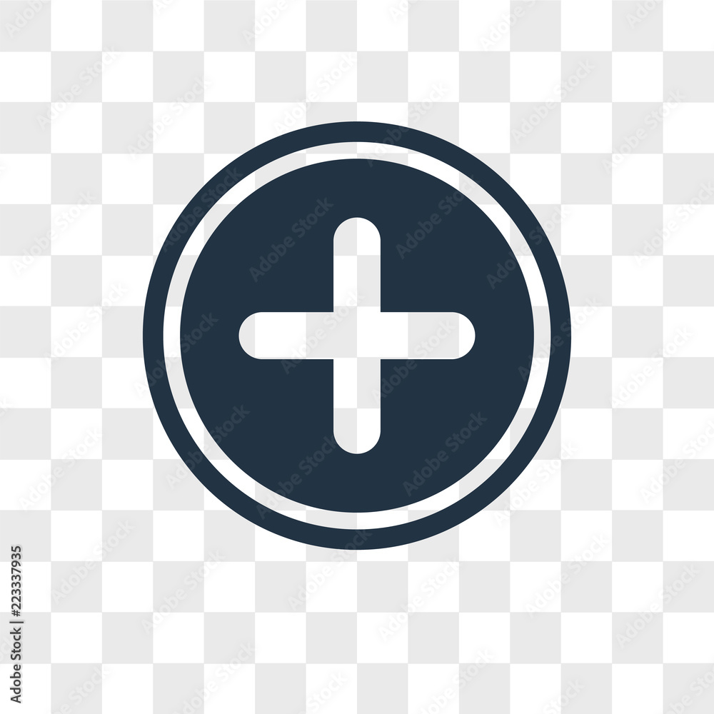 Add vector icon isolated on transparent background, Add logo design ...