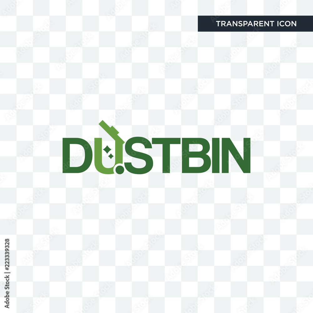dustbin vector icon isolated on transparent background, dustbin logo ...