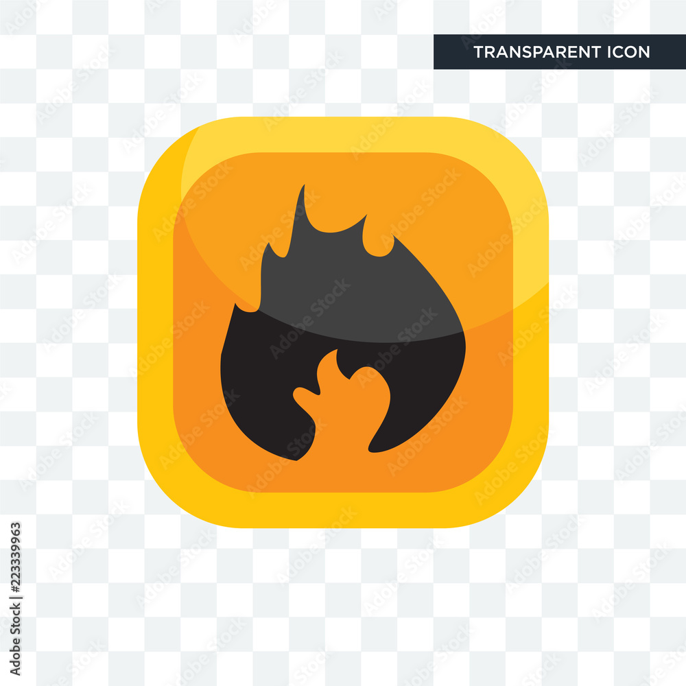 flammable vector icon isolated on transparent background, flammable ...