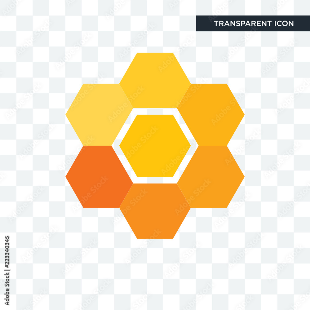 honeycomb vector icon isolated on transparent background, honeycomb ...