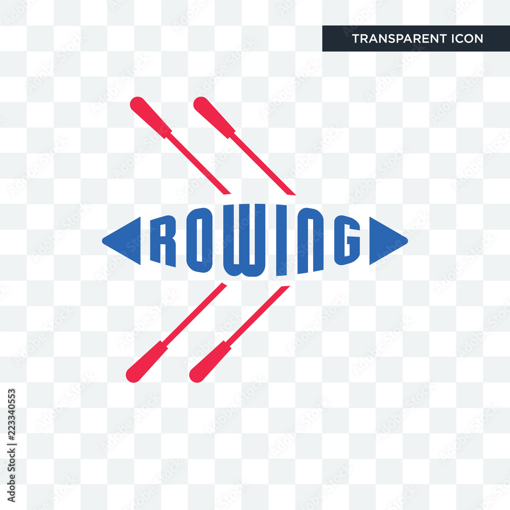 rowing vector icon isolated on transparent background, rowing logo ...
