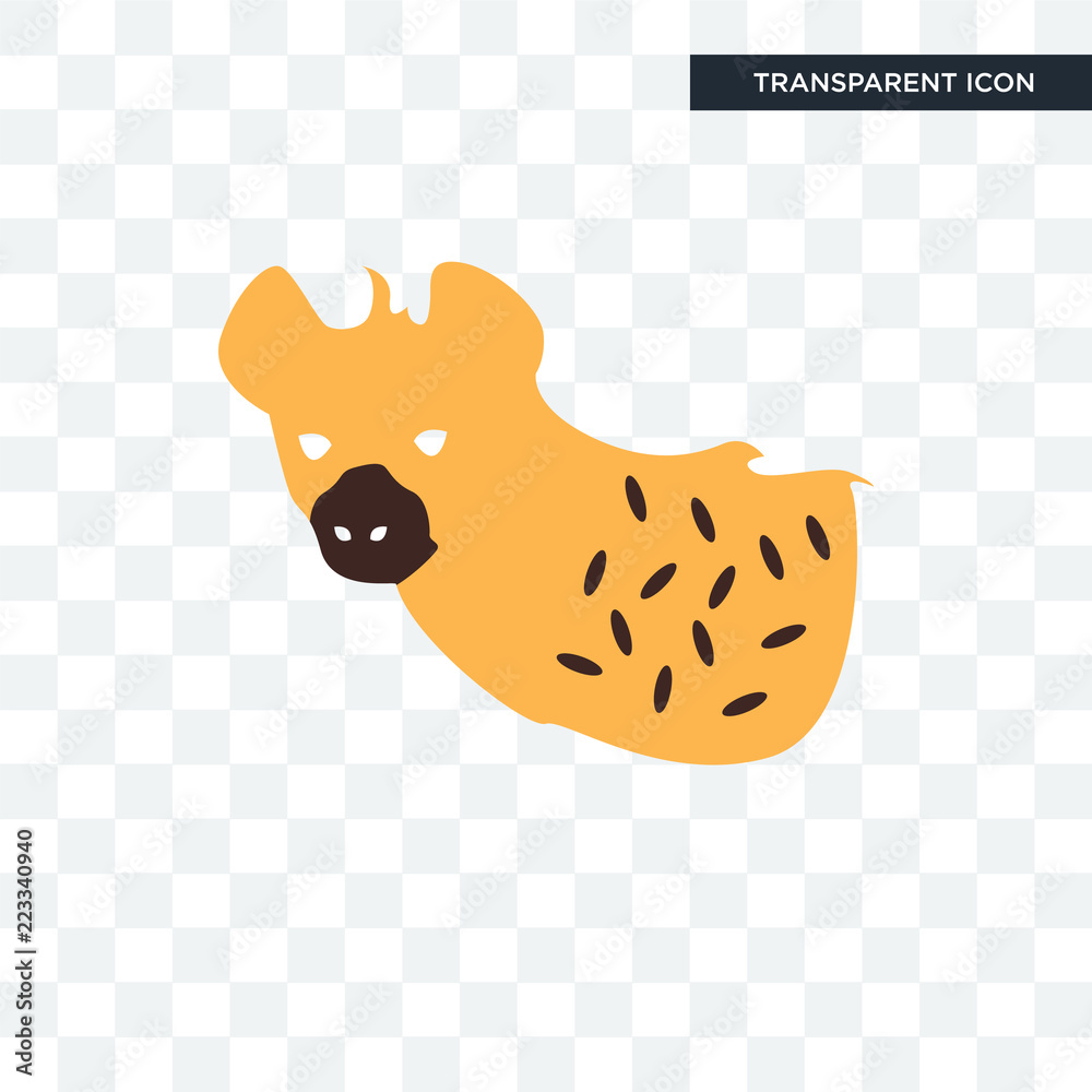 hyena vector icon isolated on transparent background, hyena logo design ...