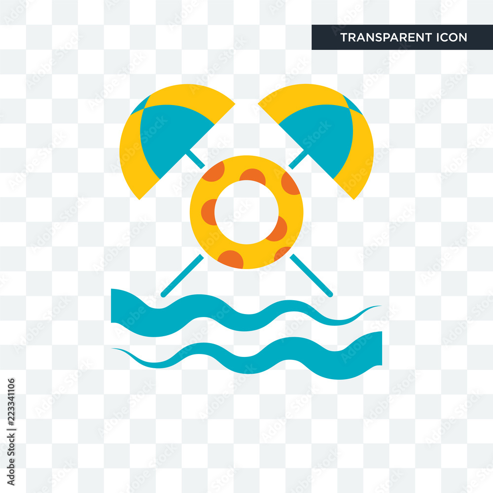 pool party vector icon isolated on transparent background, pool party ...