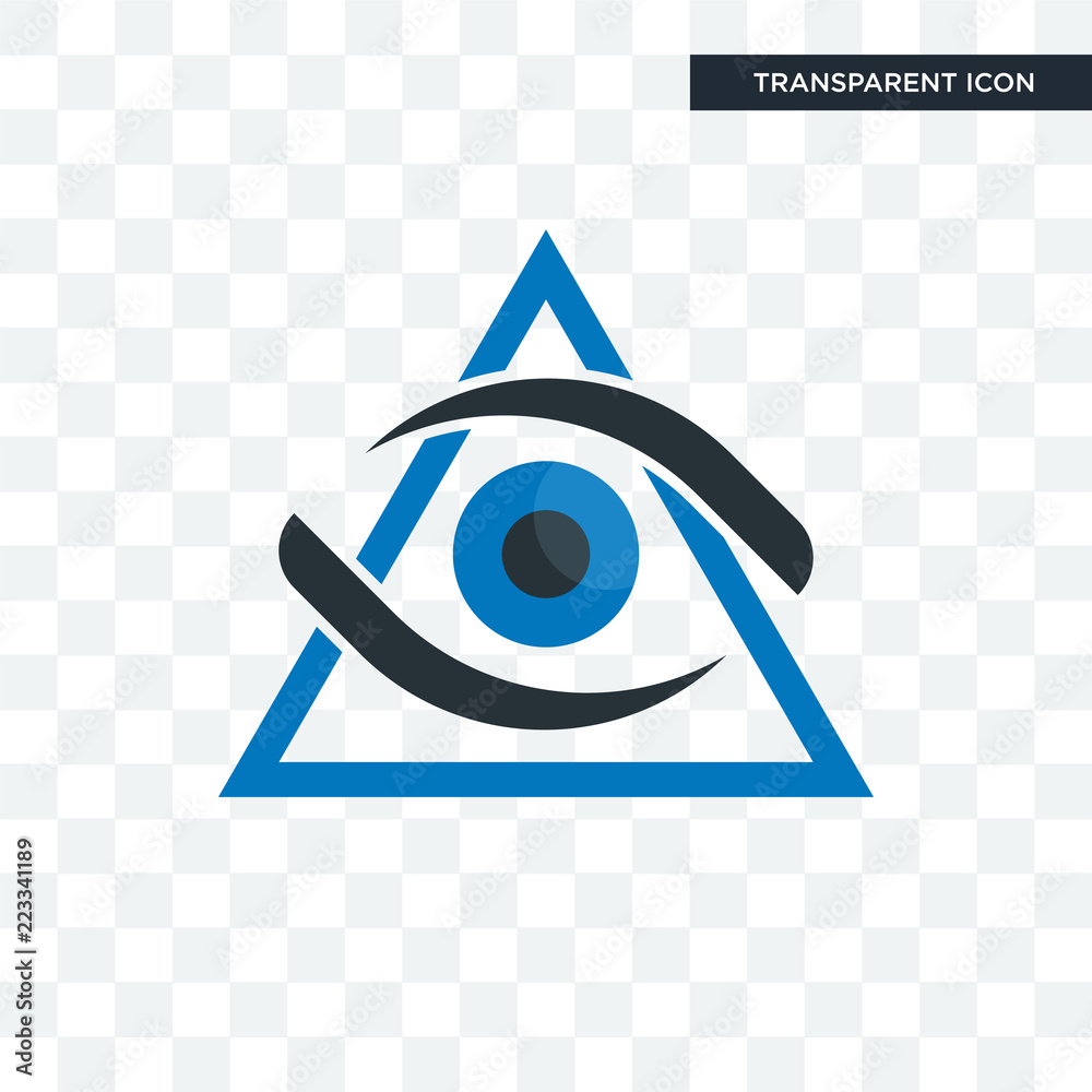 third eye vector icon isolated on transparent background, third eye ...