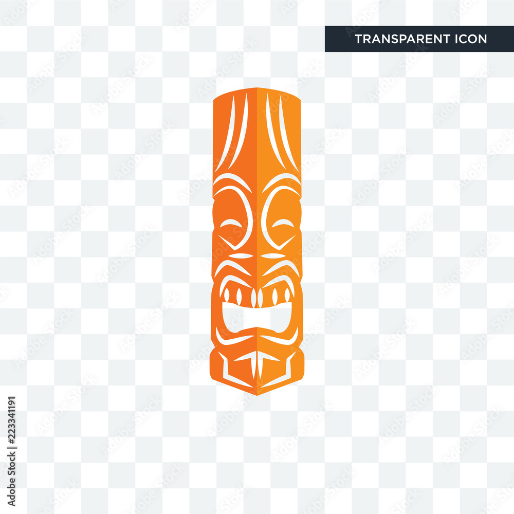 tiki vector icon isolated on transparent background, tiki logo design ...