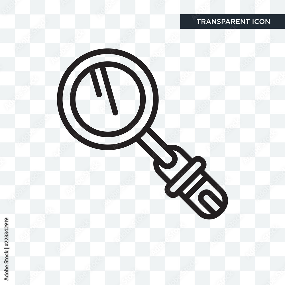 Loupe vector icon isolated on transparent background, Loupe logo design ...